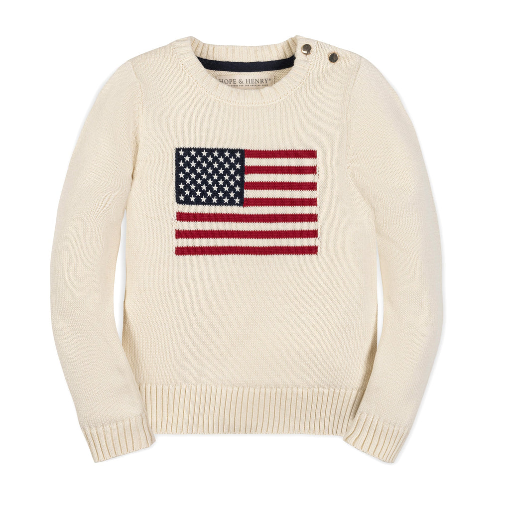 Organic Crew Neck Flag Sweater – Hope & Henry