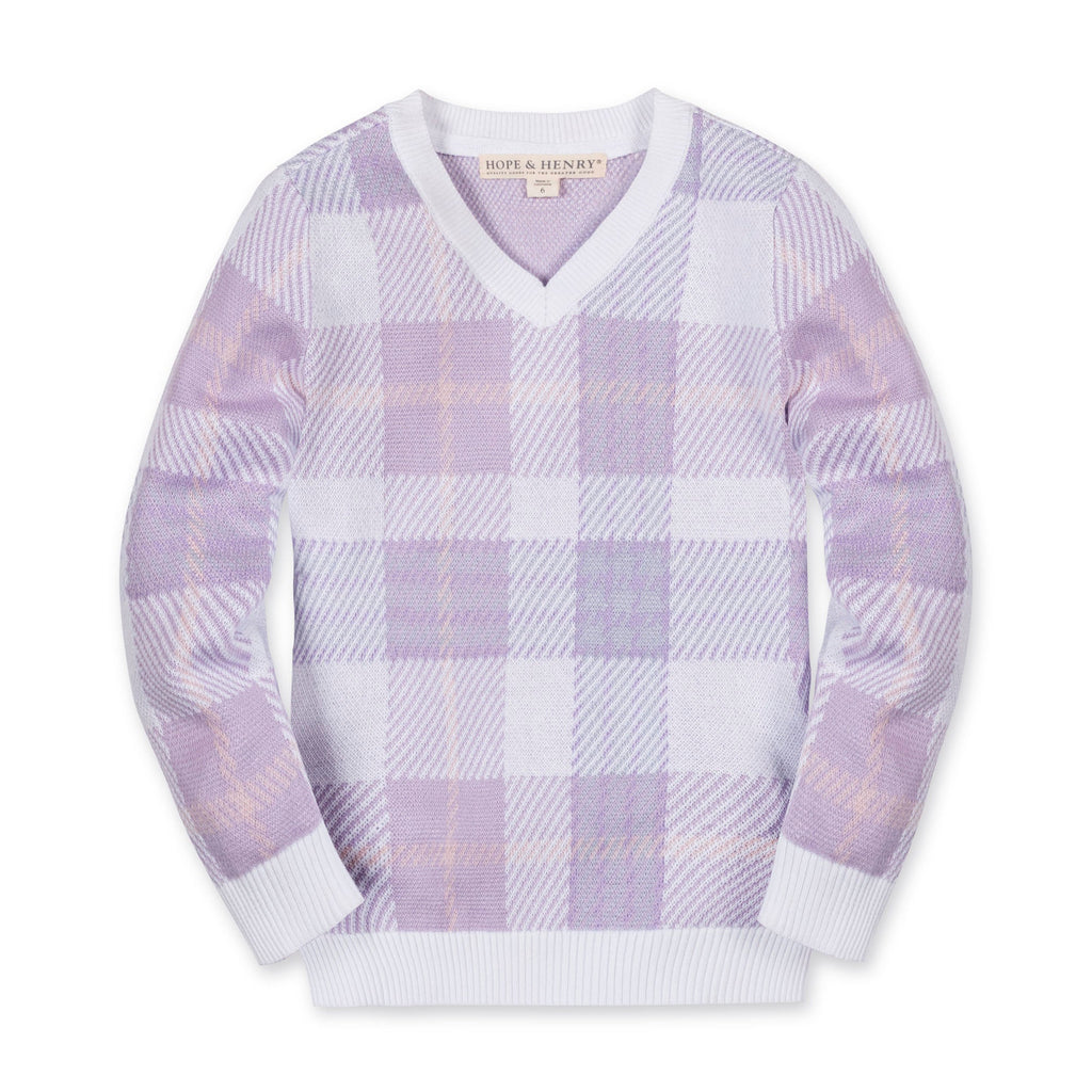 Organic V-Neck Intarsia Sweater – Hope & Henry
