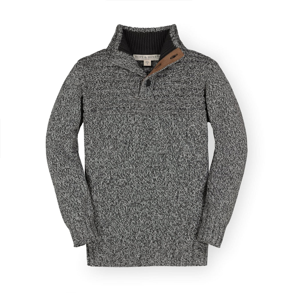 Mock Neck Button Placket Sweater – Hope & Henry